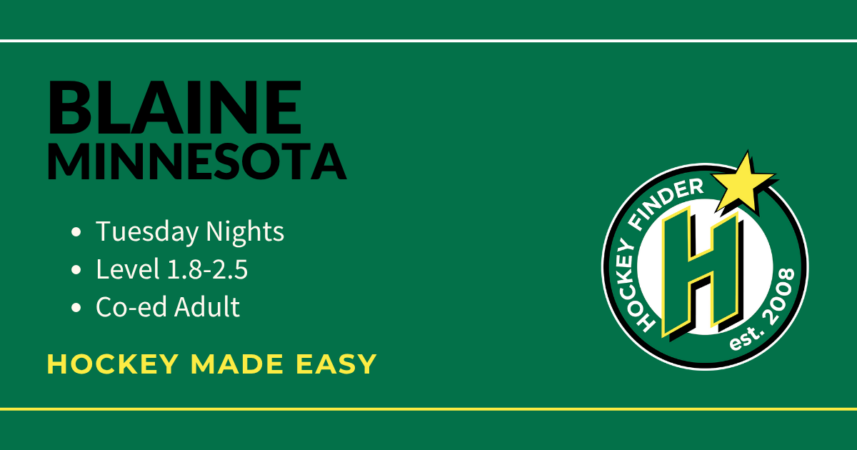 Blaine Minnesota Tuesday Night Adult Hockey League - Hockey Finder